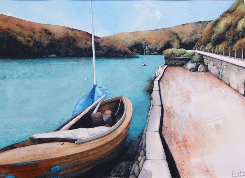 Solva watercolour Original painting Pembrokeshire | Etsy