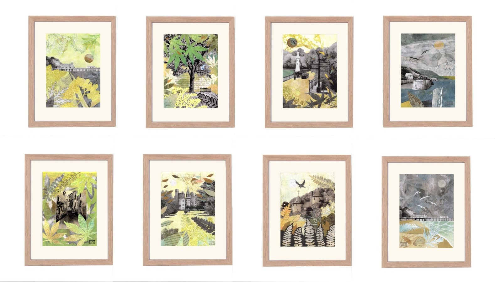 Cardiff Castle Print | Monoprint Collage | Welsh Castle | Fine Art ...