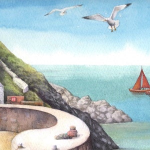 Porthgain Harbour | Original Painting of Pembrokeshire | Watercolour of ...