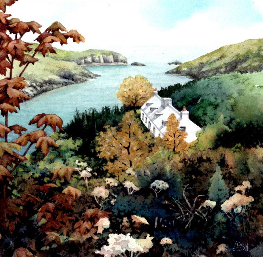 Solva Archival Print | Pembrokeshire Coast Painting | 7" X 7" | Welsh ...