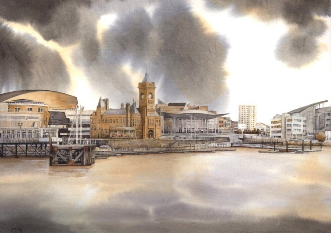 Cardiff Bay | Archival Print | 10" X 7" | From a Watercolour Painting ...