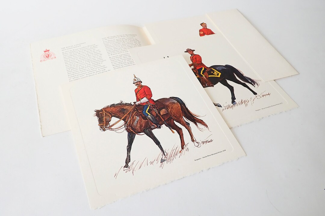 1873-1973 Centenary Royal Canadian Mounted Police Tom Mcneely Print ...