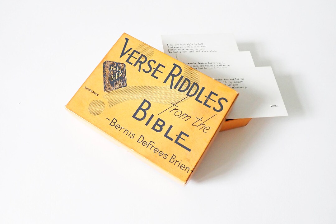 1938 Vintage 'verse Riddles From the Bible' Card Game - Etsy