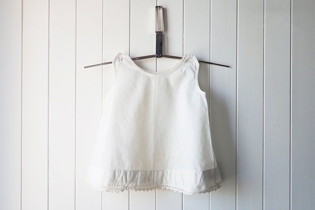 Antique White Cotton Baby Pinafore Slip - Etsy