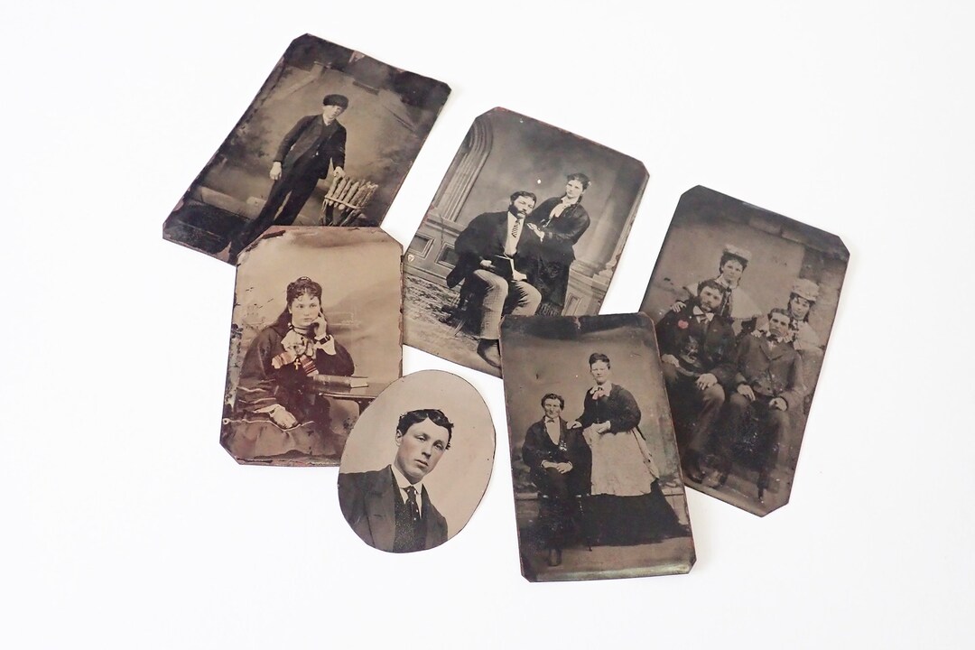 Victorian-era Tintype Studio Portraits Set of Six - Etsy