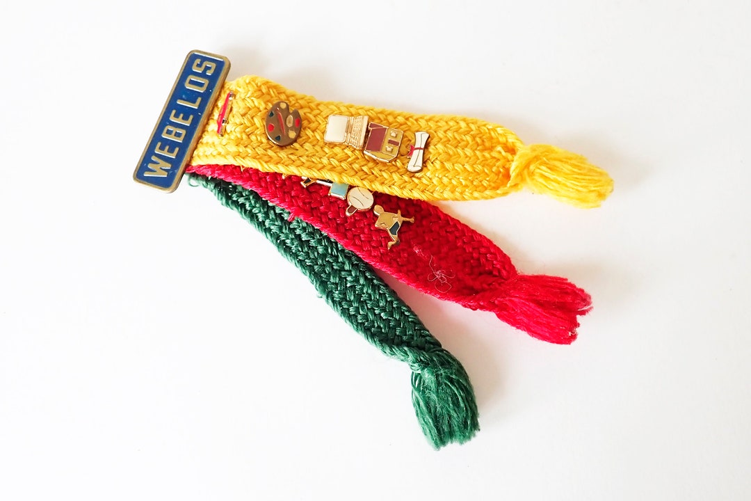 1980s Webelos Scout Badge With Tricolour Braided Ribbons and Ten ...