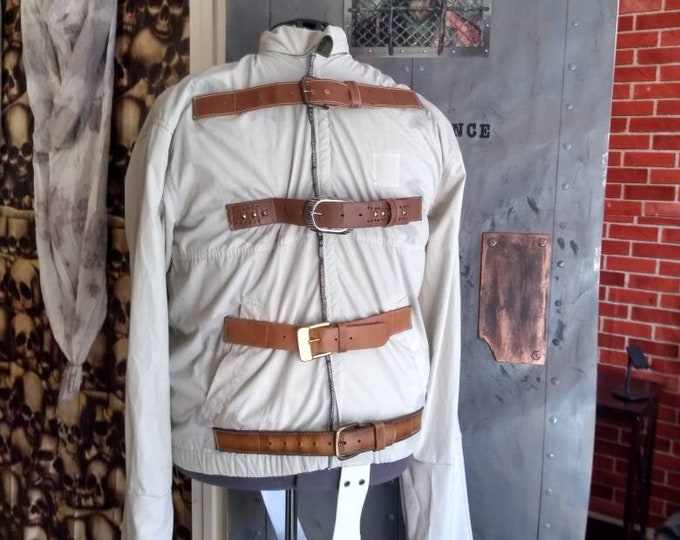Straight Jacket Halloween Prop Insane Asylum Costume Restraint Straight Jacket Halloween Prop Insane Asylum Costume Restraint