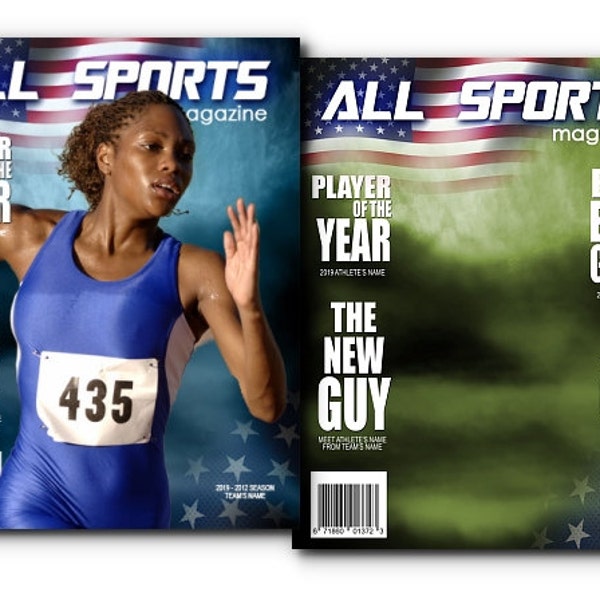 Football Magazine Cover Template - Etsy