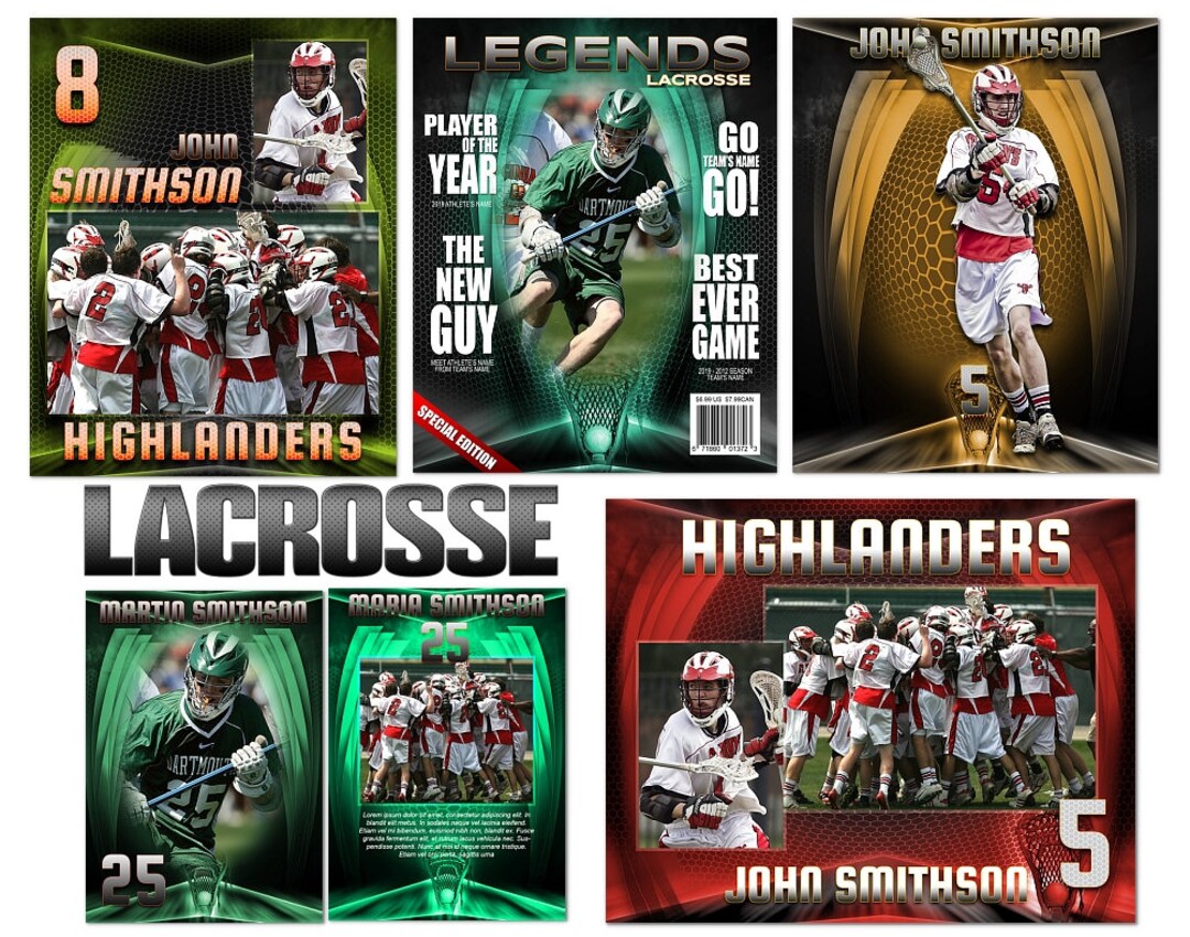 Lacrosse heroes Custom Templates - Etsy