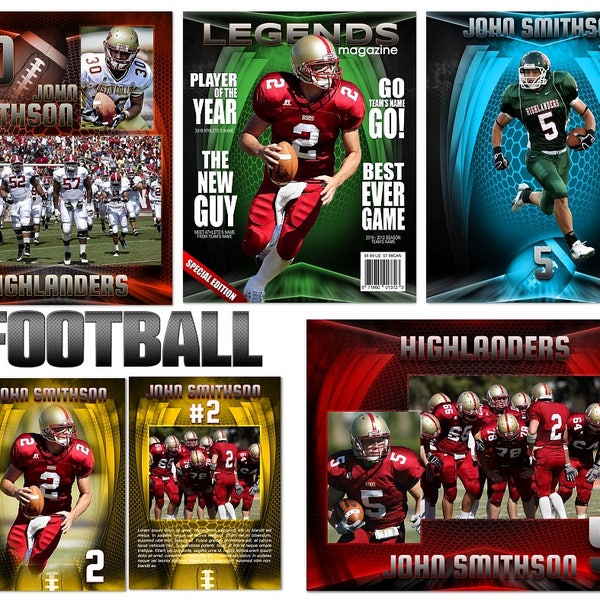 Custom Football Photo Collage - Make Your Own Football Photo Collage