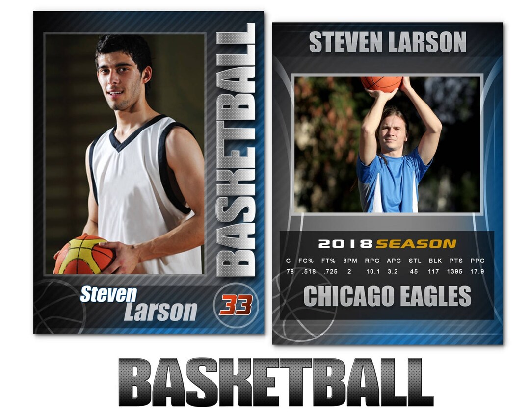 Basketball graphite Cards Templates - Etsy