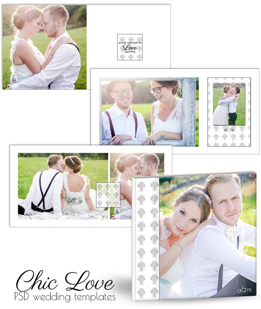 Wedding Album Templates as PSD Layered Files, Ready to Use in Canva ...