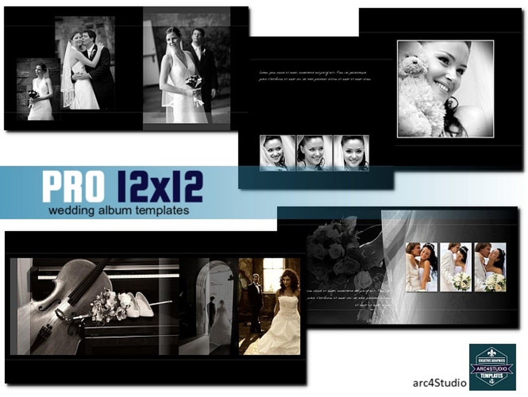 Wedding Album Templates as PSD Layered Files, Ready to Use in Canva ...