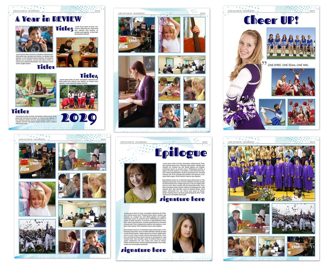 Yearbook modern Templates - Etsy