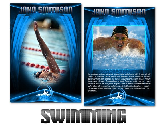 Swimming heroes Cards Templates | Etsy