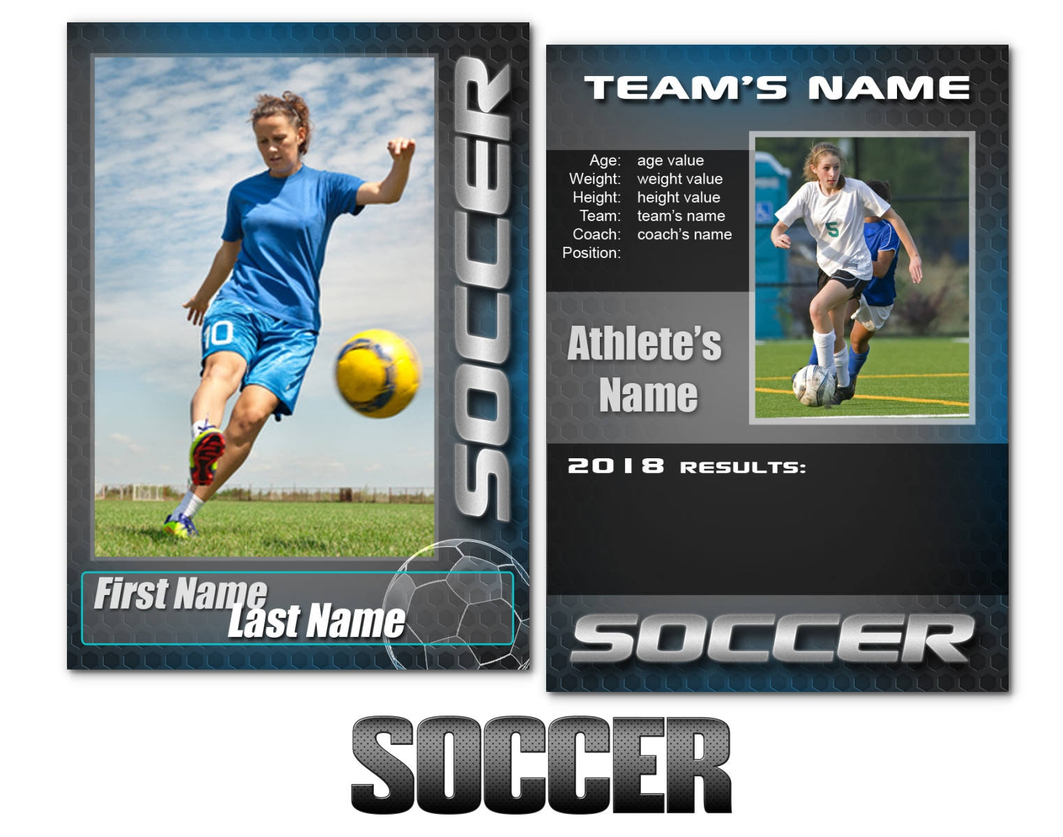 Soccer Trading Card Template