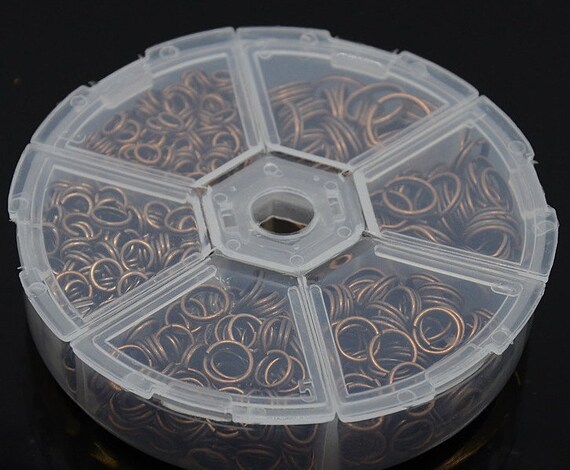 Assorted Copper Split Rings Double Loops Jumprings Mixed | Etsy