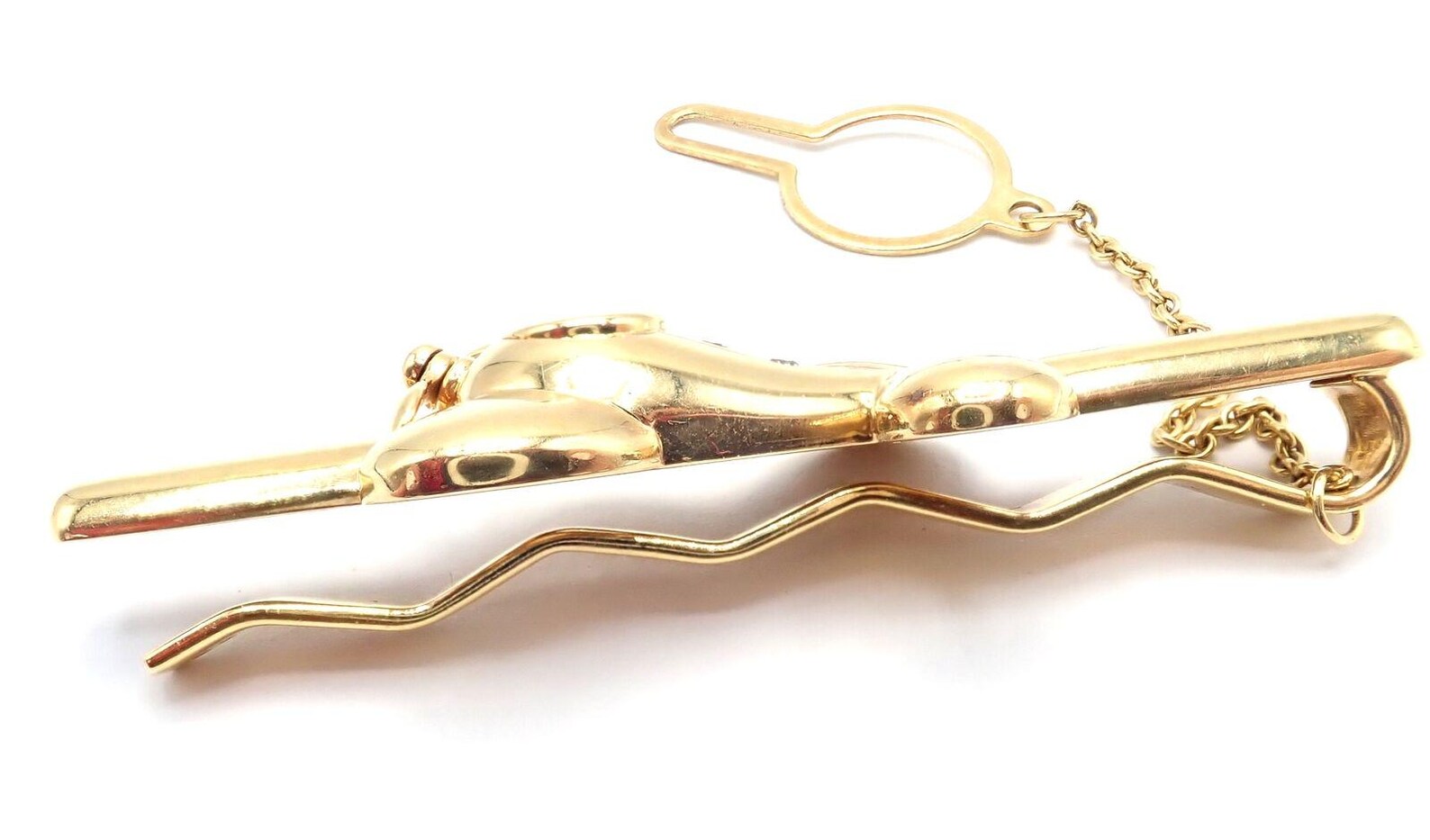 Authentic! Vintage Chopard 18k Yellow Gold Happy Diamond Airplane Tie ...