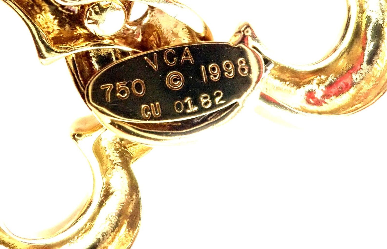 Authentic Van Cleef & Arpels 18k Yellow Gold Large Alhambra Choker ...