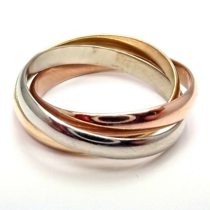 Authentic Must De Cartier Three Color 18k Gold Trinity Band - Etsy
