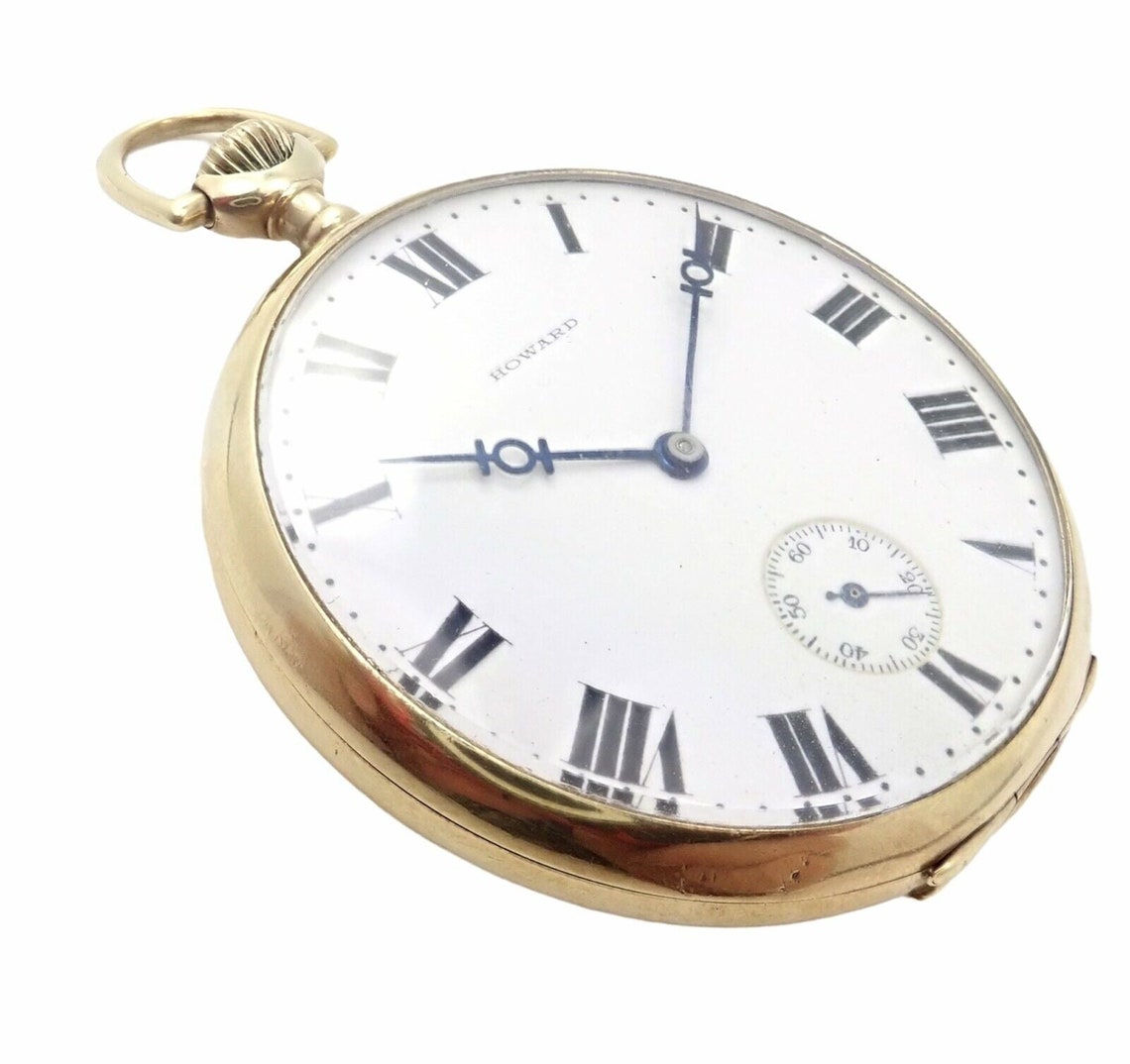 Vintage Howard 14k Yellow Gold 46mm 17j Pocket Watch C. 1920's - Etsy