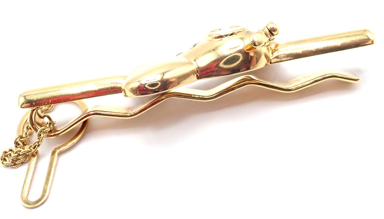 Authentic! Vintage Chopard 18k Yellow Gold Happy Diamond Airplane Tie ...