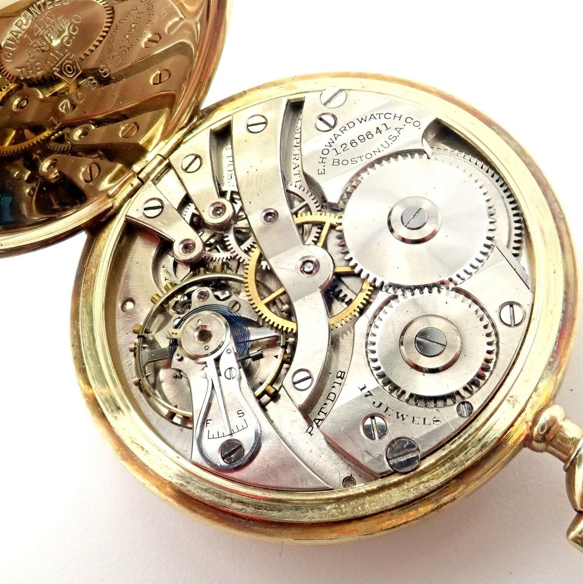 Vintage Howard 14k Yellow Gold 46mm 17j Pocket Watch C. 1920's - Etsy