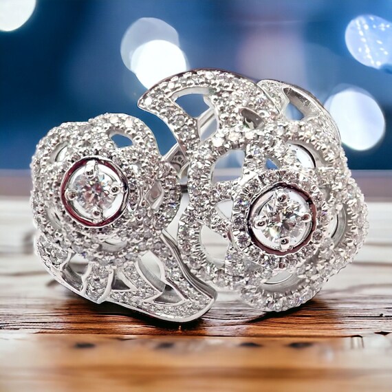 Authentisch Chanel Camellia Zwei Blumen 18k WeiBgold Diamant Ring Etsy