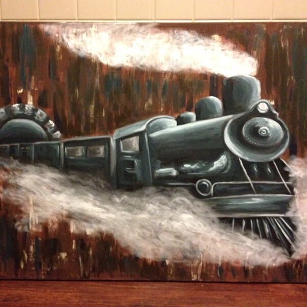 Train Painting - Etsy