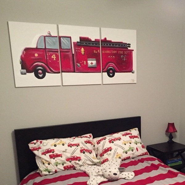 Fire Engine Wall Art - Etsy
