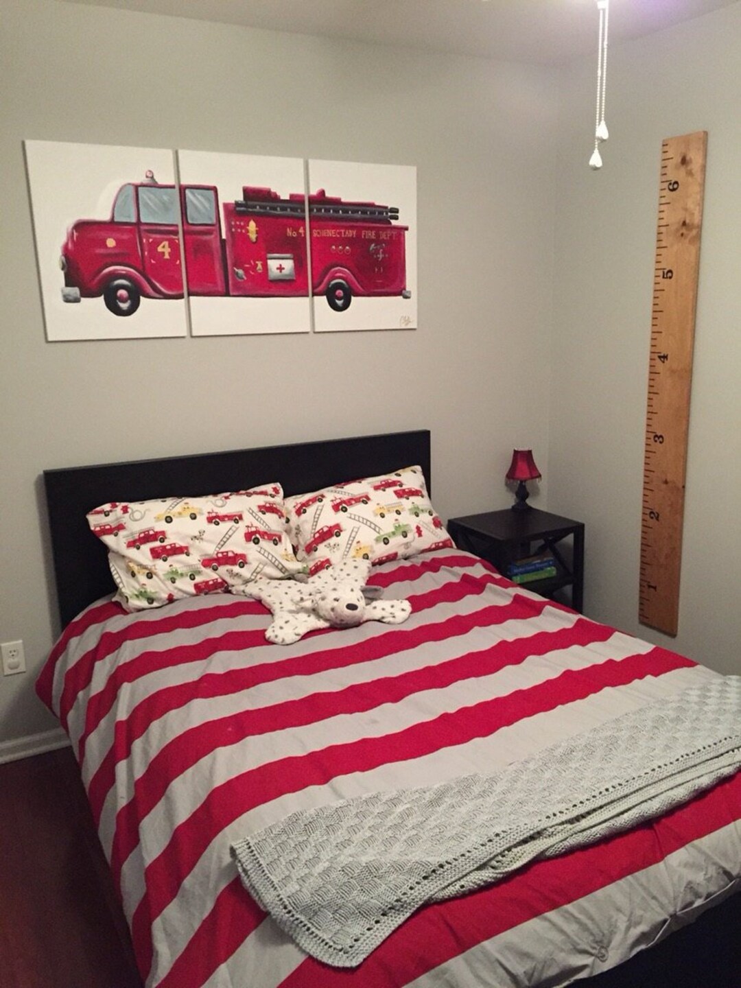 3 Piece Personalized Fire Engine Modern Nursery Children's Fire ...