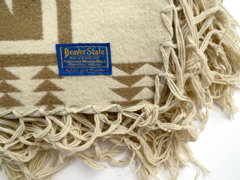 Beaver State Pendleton Blanket Harding Fringed Shawl Etsy