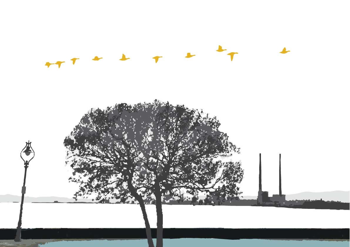 Seafront Tree Print - Etsy