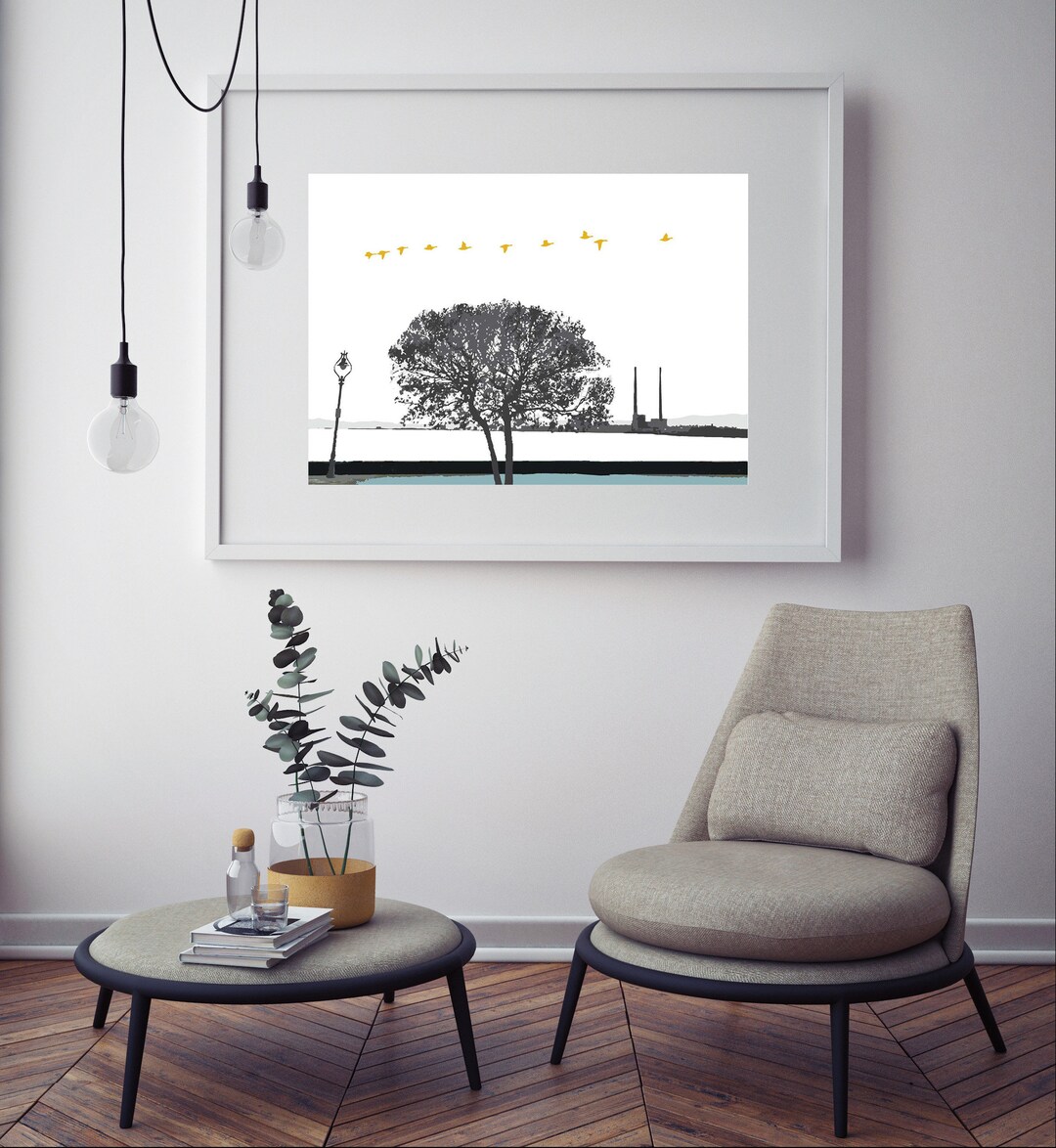 Seafront Tree Print - Etsy