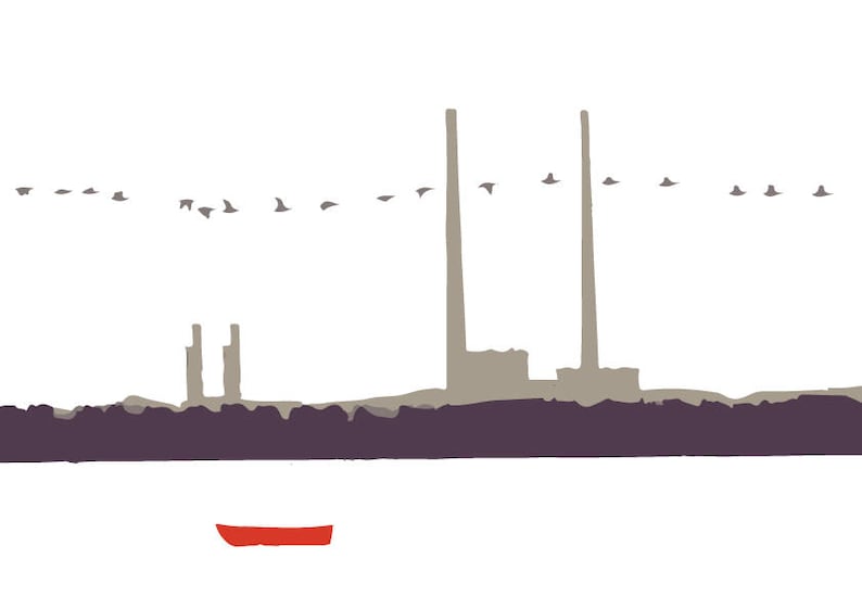 Poolbeg Geese Print - Etsy