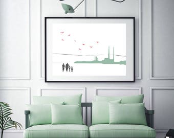 Winter Stroll Print - Etsy