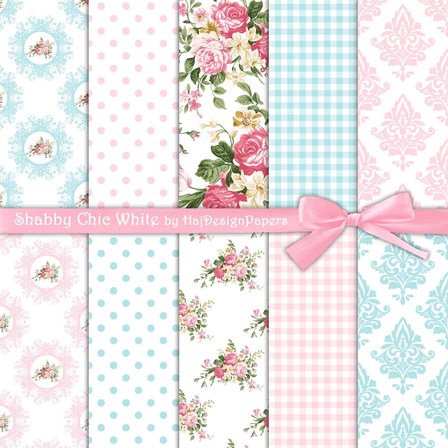 Scrapbooking Papercraft decoupage paper digital shabby chic paper ...