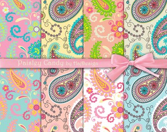 Paisley Scrapbook Paper | Etsy