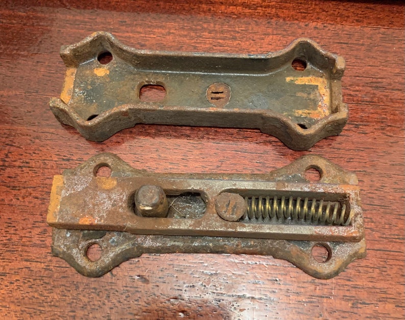 Victorian Antique Cast Iron Embossed Spring Loaded Door Lock | Etsy