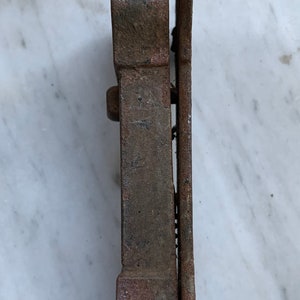 Victorian Antique Cast Iron Embossed Spring Loaded Door Lock Latch Push ...