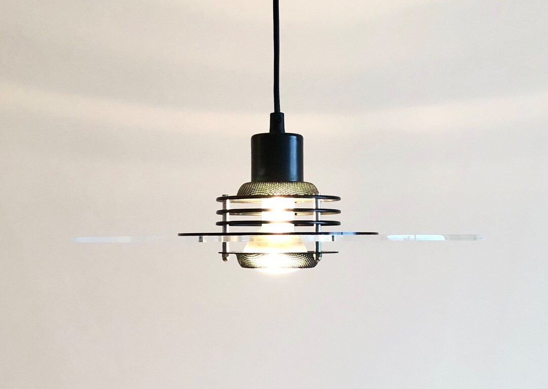 Acrylic Danish Postmodern Minimalist "astra" Ceiling Lamp With Blue ...