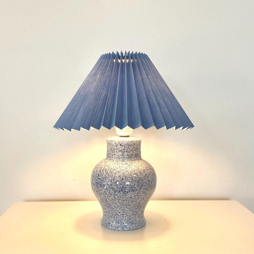 Vintage 1980s Danish Postmodern Design Porcelain Table Lamp in Spotted ...