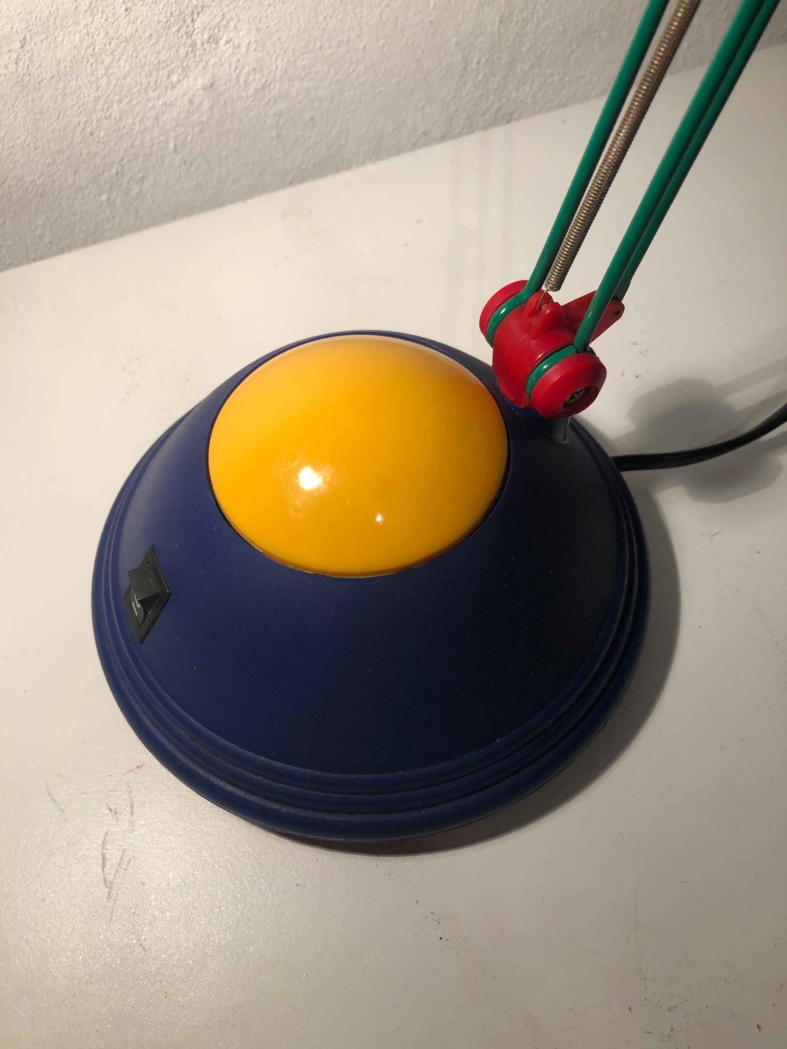 Vintage Memphis Style Design Table Lamp in Red, Yellow, Green and Blue ...