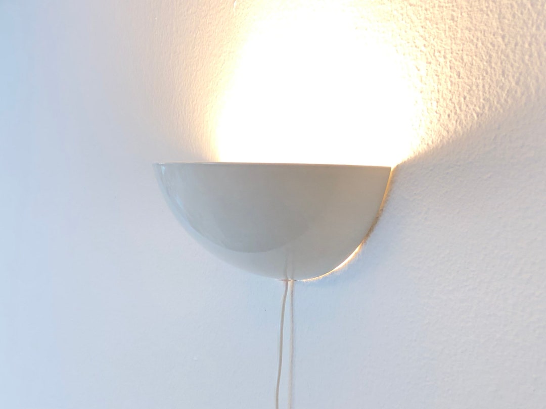 Danish Postmodern Halfmoon Wall Lamp in Cool Glossy White Model No. 50 ...