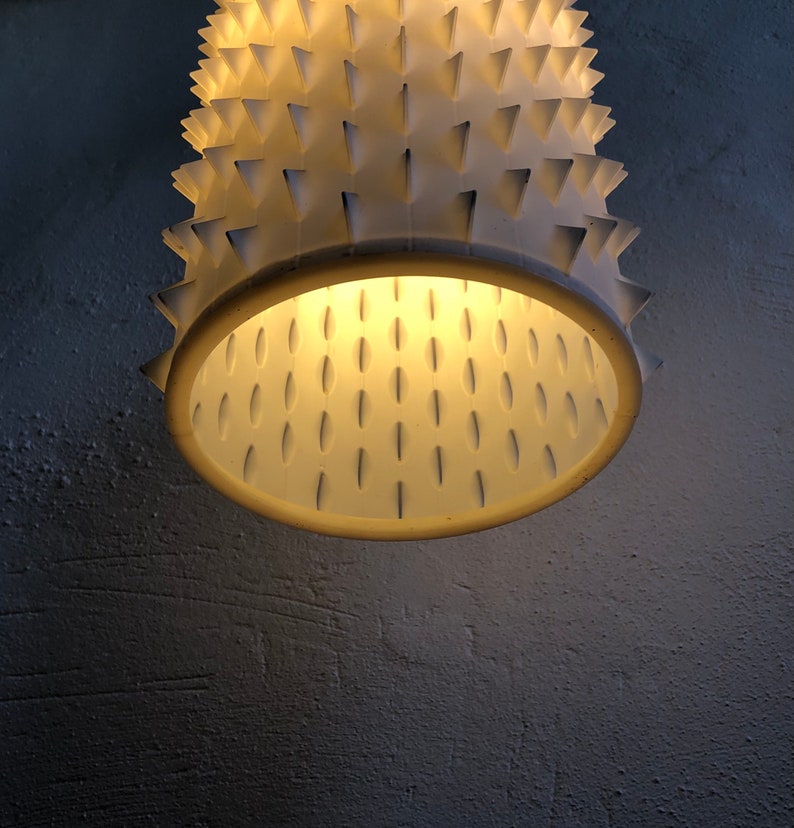 Rare Modernist Danish “contour 602” Ceiling Lamp in Plastic With Spike ...
