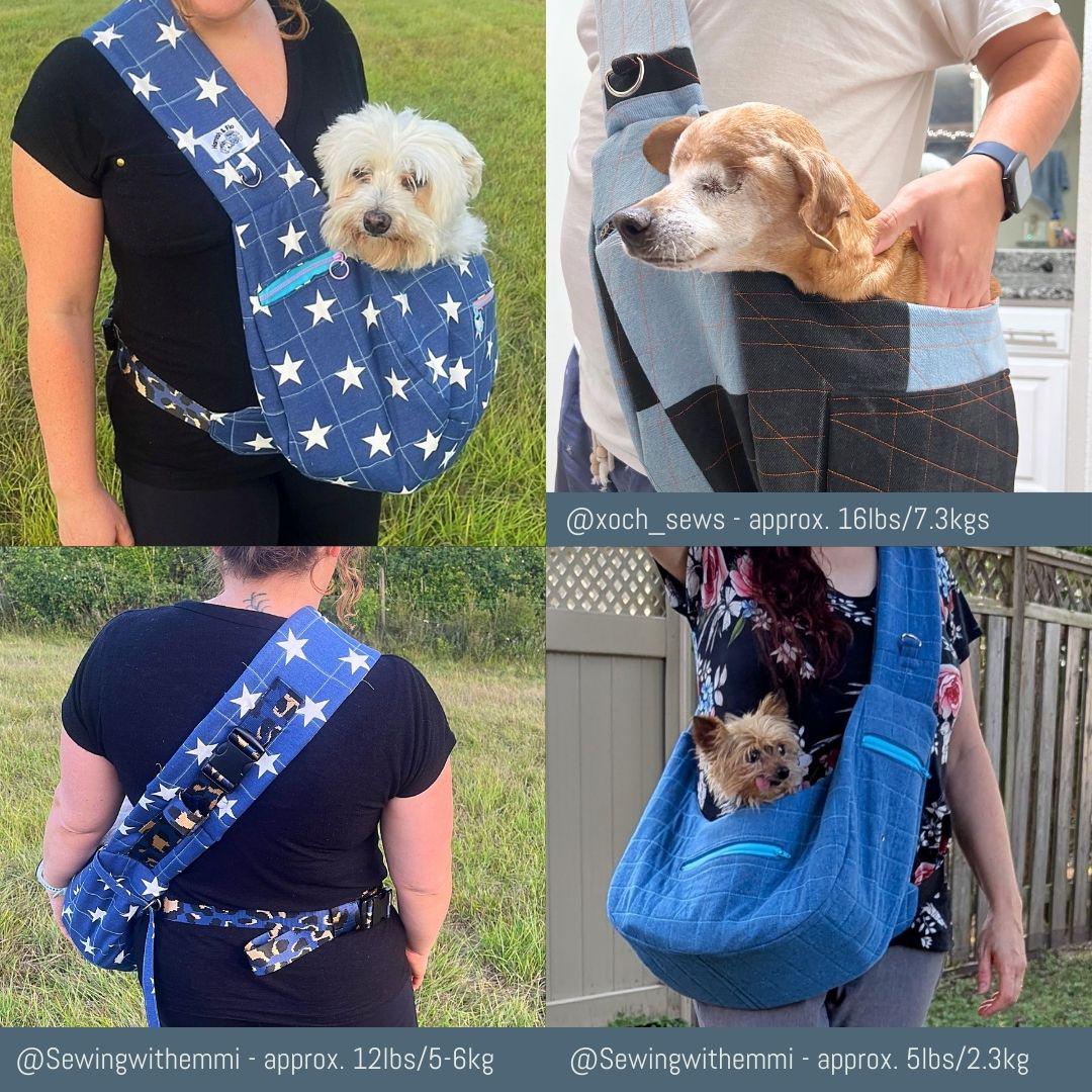 Skyler Pet Sling PDF Sewing Pattern: Adjustable Dog Carrier & Travel ...
