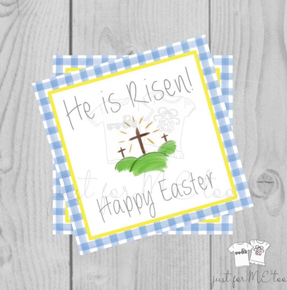 Easter Printable Tags Instant Download He is Risen Tags | Etsy