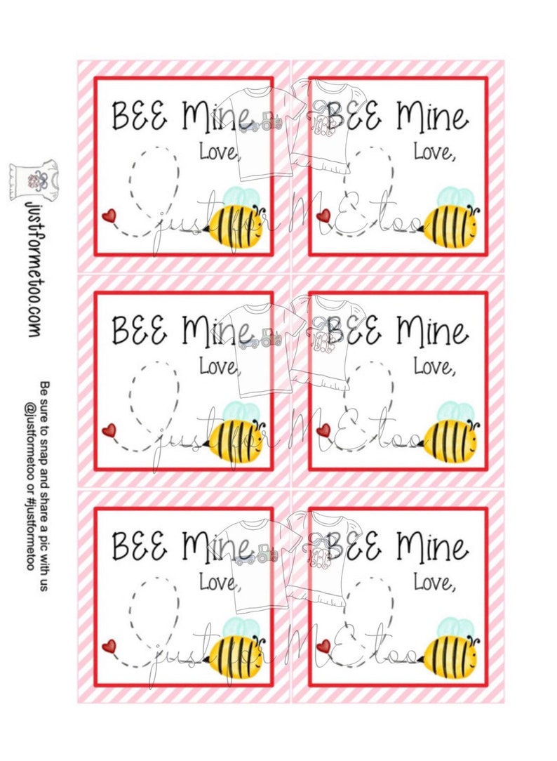 Valentine Printable Tags, Instant Download, Valentine's Day Tags ...