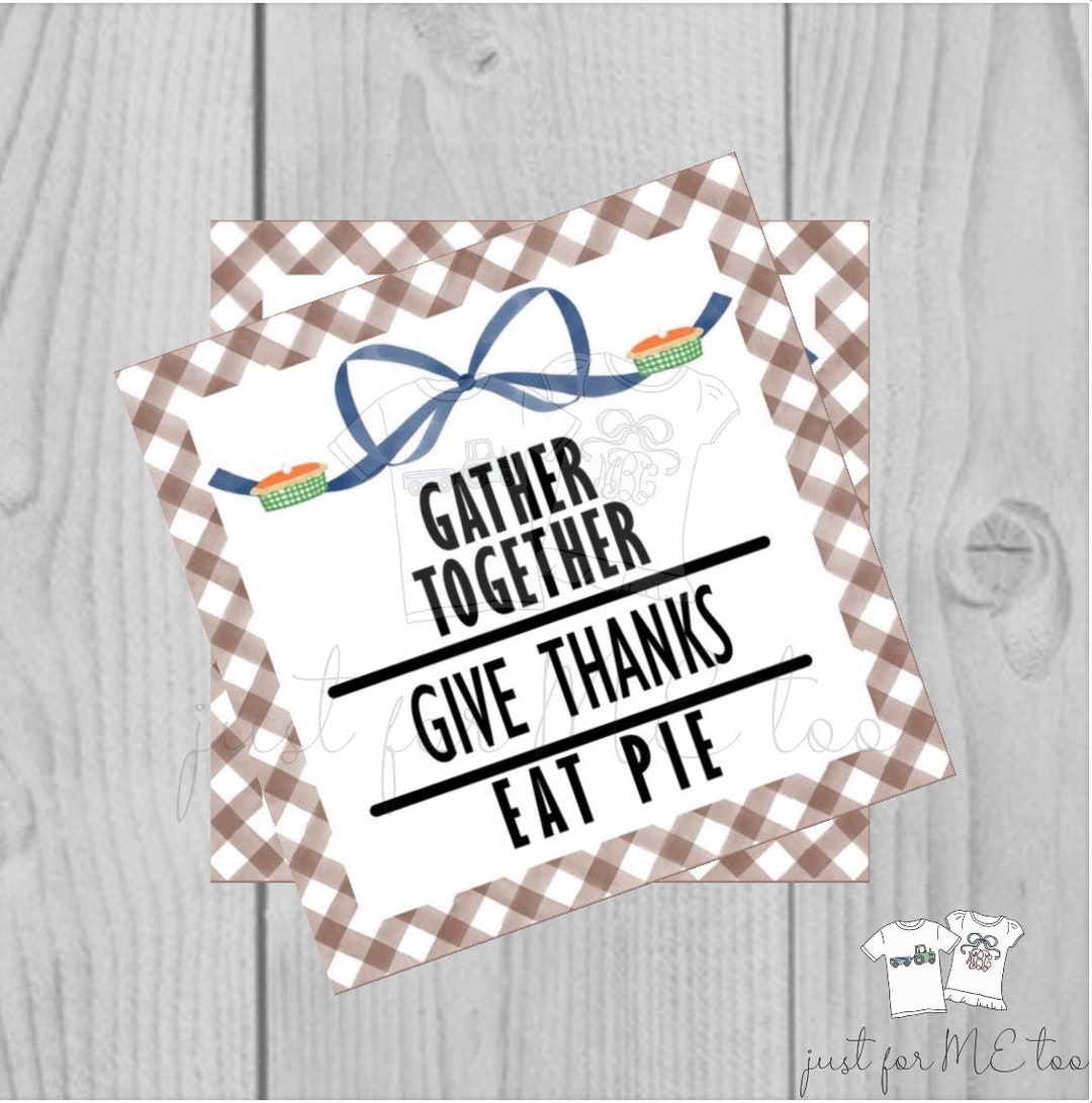 Thanksgiving Printable Tags, Instant Download, Fall Tags, Pumpkin Pie ...