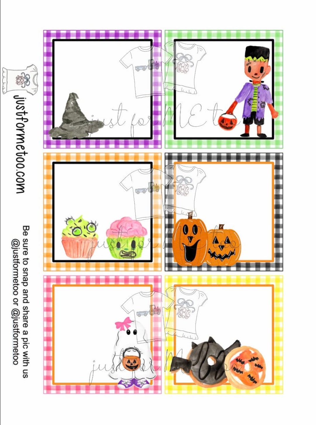 Halloween Printable Tags, Instant Download, Halloween Blank Tags ...
